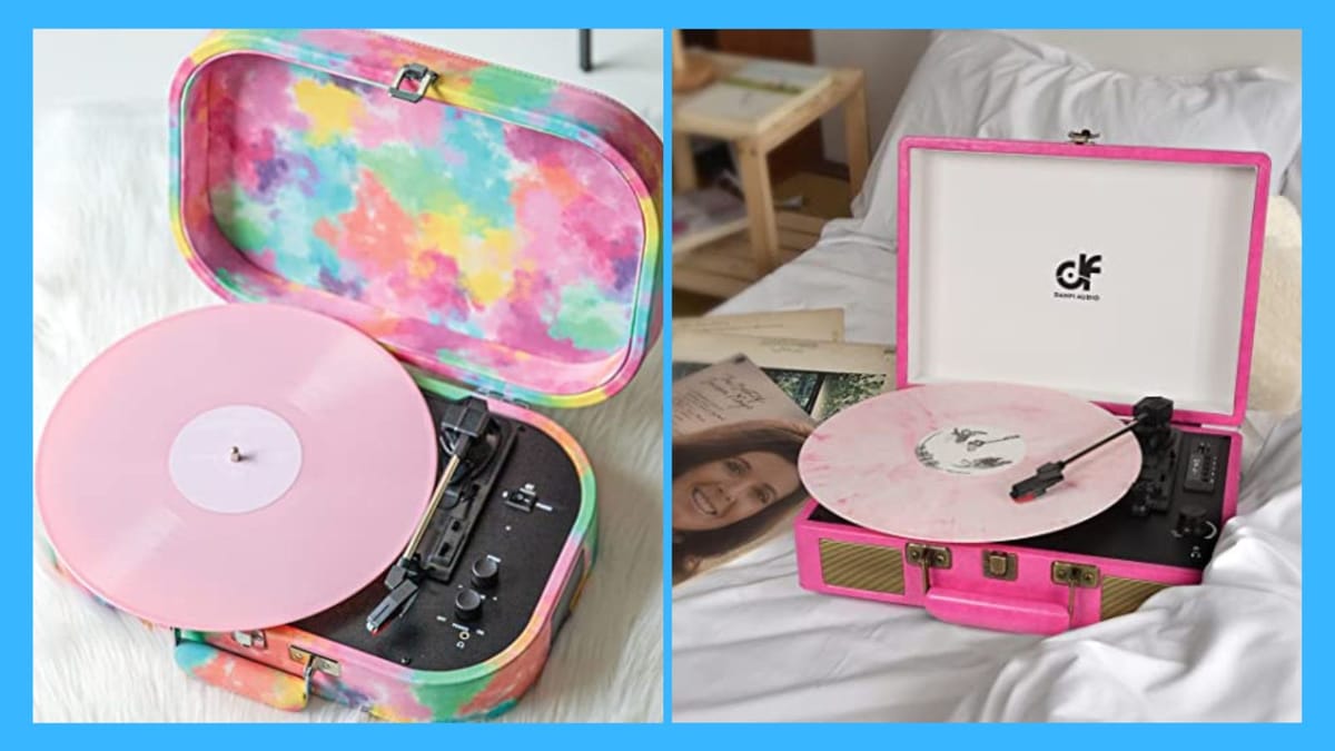 Turn up the Volume with A Pretty Pink Record Player!